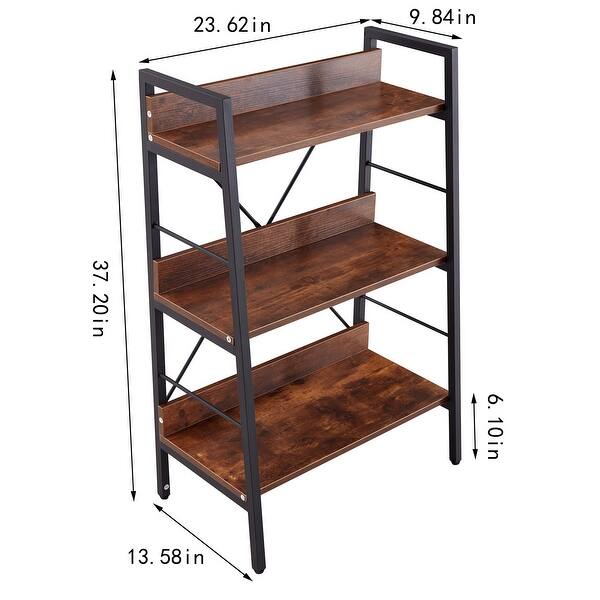 3 Layer Display Bookshelf H Ladder Shelf Storage Shelves Rack Shelf ...