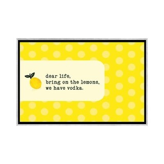 iCanvas "Vodka Lemon" by The Whiskey Ginger Framed - Bed Bath & Beyond ...