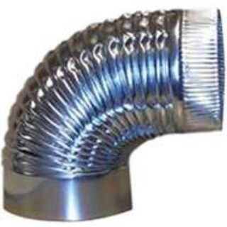 Imperial Mfg GV0323/4-30-302C Stove Pipe Crimp Elbow, 4", 90 Degree ...