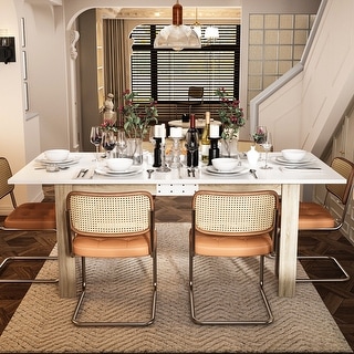 Modern Dining Table 4-6 People Kitchen Dining Room Table Extendable ...