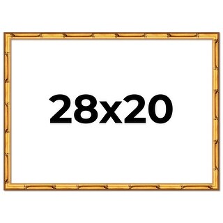 28x20 Frame Gold Bamboo Solid Wood Picture Frame | 1 Inch Moulding ...