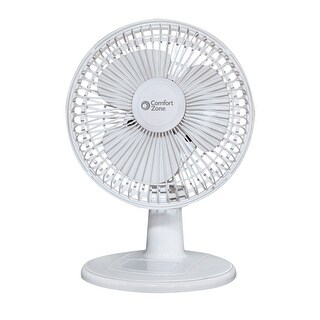 Comfort Zone CZ6D 6-inch 2-Speed Desk Fan with Adjustable Tilt - Bed ...