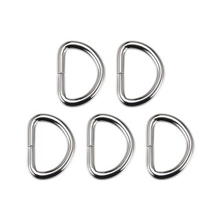 5 Pcs D Ring Buckle 1" Semi-Circular D-Rings Silver Tone for Bags Craft ...
