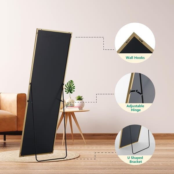 Full Body Mirror Floor Mirror - 59 x16 inch Full Length Mirror with ...