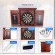 GSE™ Premium Solid Wood Dart Board Cabinet Set with Sisal/Bristle ...