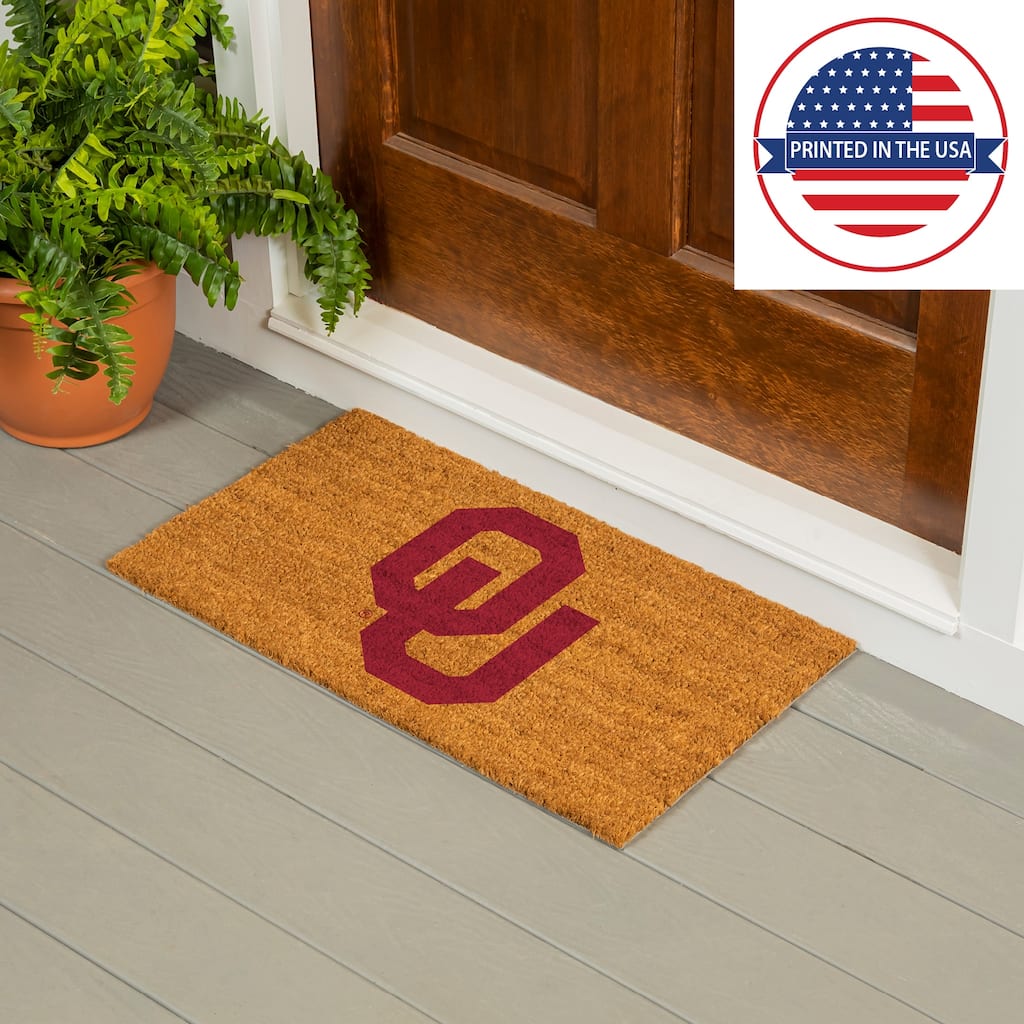 Coir Door Mat, 16"x 28", University of Oklahoma - 28" x 16" - Overstock ...
