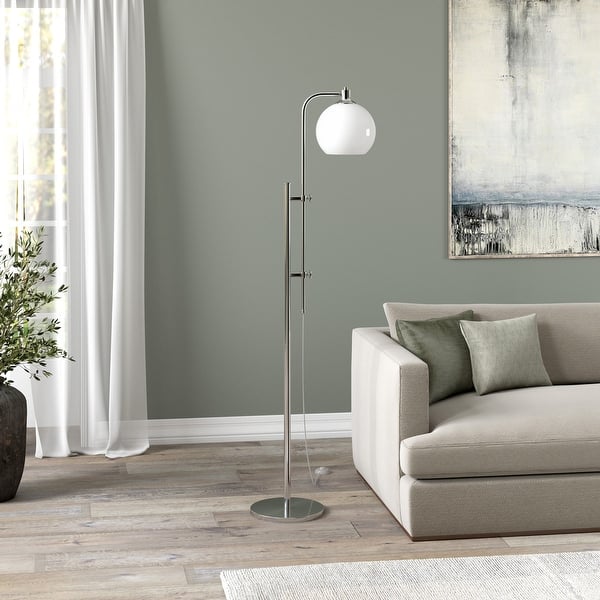 Antho Height Adjustable Floor Lamp with Glass Shade - Bed Bath & Beyond ...