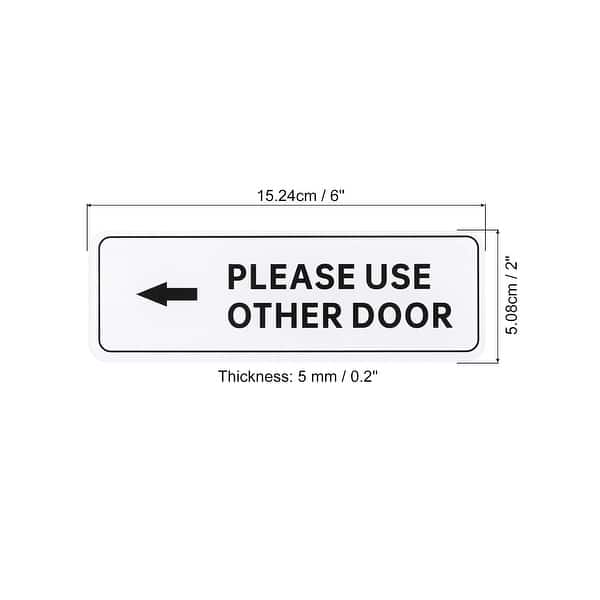 Please Use Other Door Sign Acrylic Adhesive Door Sticker, White - Bed ...