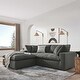 Commix Down Filled Overstuffed Sectional Sofa and Ottoman Set - Bed ...
