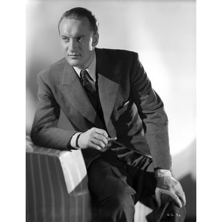 A Portrait Of George Sanders Smoking A Cigarette Photo Print - Bed Bath ...