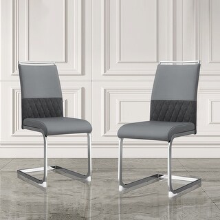 PU Faux Leather Dining Chairs High Back Side Chair Upholstered Office ...