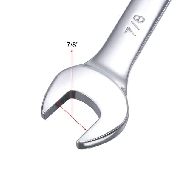 7/8" Ratcheting Combination Wrench SAE 72 Teeth 12 Point Box Ended ...