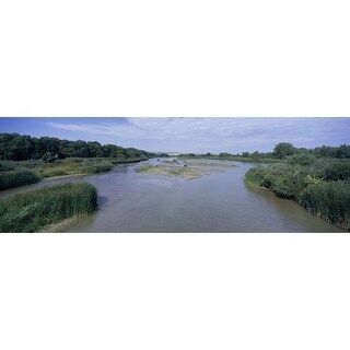 Panorama Of North Platte River Western Nebraska Along State Highway 26 ...