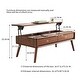 Elevating Center Table,Solid Oak Wood Top Plate Desk, Storage Shelf ...