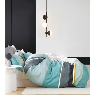 Gordon Blue Striped 100% Cotton Comforter Set - On Sale - Bed Bath ...