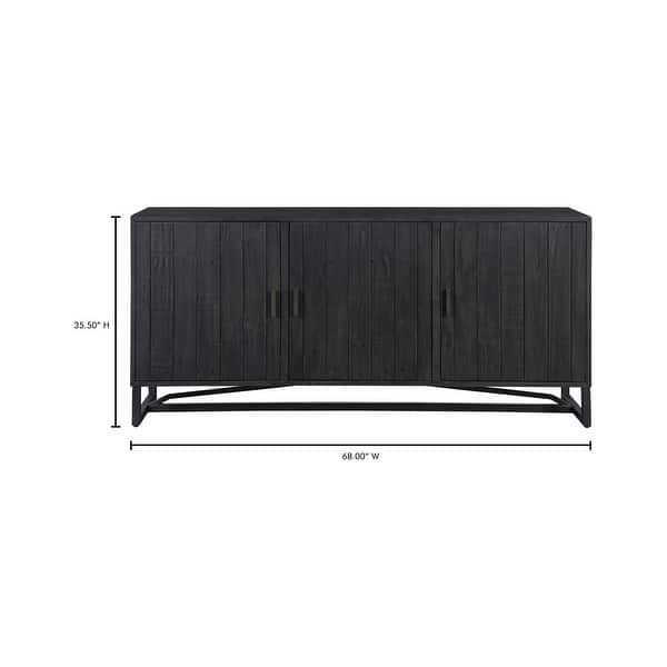 Macari Sarai 3-door Metal Base Sideboard - Bed Bath & Beyond - 38299874