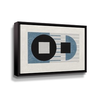 Laterally Speaking Blue Floater-Framed Gallery Wrapped Canvas - Bed ...