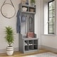 Woodland Hall Tree and Small Shoe Bench with Shelves by Bush Furniture ...
