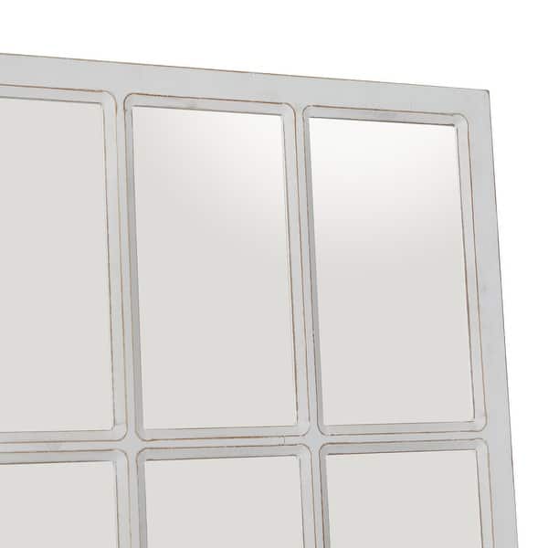 white window pane mirror rectangle
