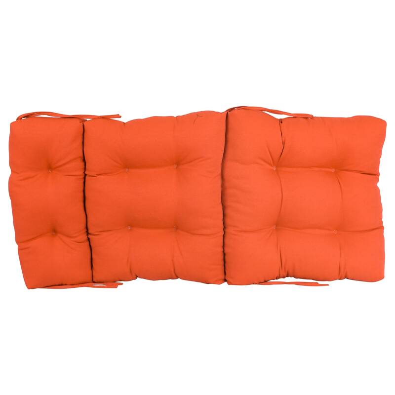 Multi-Section Tufted Twill Seat/Back Chair Cushion (Multiple Sizes ...