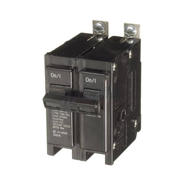 20 AMP Black Plastic BQL Double Pole Breaker American Imaginations ...