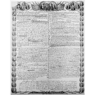 Declaration Of Independence /Nfacsimilie Of The Original Draft Of The ...