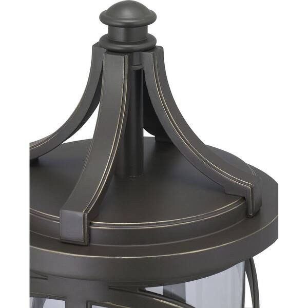 Morrison 1-Light Antique Bronze Modern Outdoor Post Lantern Light - 26. ...
