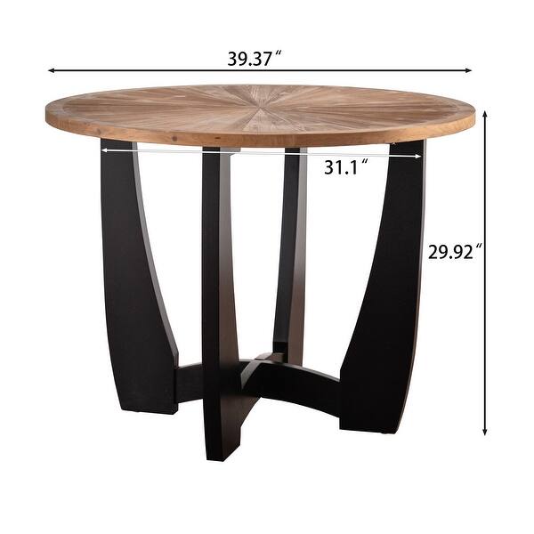 Round Dining Table with Scattering Pattern Splicing Table Top - Bed ...