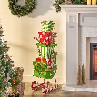 Antigo Indoor/Outdoor Sleigh with Presents Decoration by Christopher ...