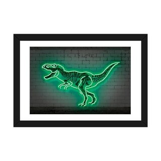 iCanvas "T-Rex Neon" by Octavian Mielu - Bed Bath & Beyond - 37465878