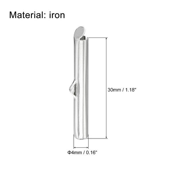 150Pcs Slide on End Clasps, Tube Ball Bead Slider Crimp Ends - Bed Bath ...