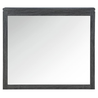 Stylish and Functional Dark Grey Mirror with Dresser Mount and Stunning ...