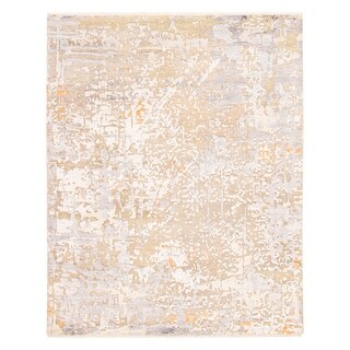 ECARPETGALLERY Hand-knotted Legacy Khaki Silk, Wool Rug - 7'10 x 9'10 ...