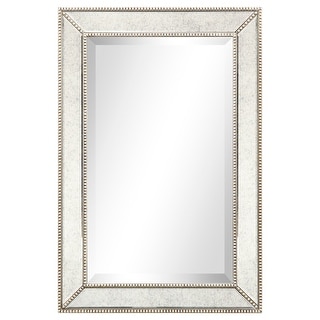 Champagne Bead Beveled Rectangular Wall Mirror - Clear - Bed Bath ...