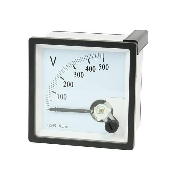 AC 0-500V Zero Setting Square Dial Panel Analog Voltage Meter Voltmeter ...