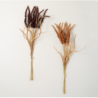 Artificial Fall Millet Stem Multicolor 32"H Set of 2 - 12"L x 12"W x 32 ...