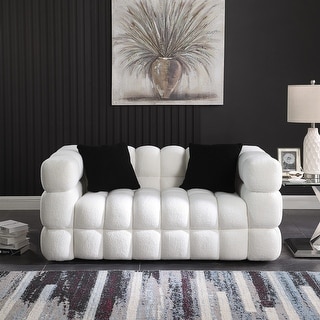 Marshmallow Sofa Boucle Sofa Living Room Sofa Loveseats - Bed Bath ...