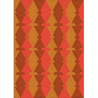 Ahgly Company Machine Washable Transitional Neon Orange Area Rugs - Bed ...