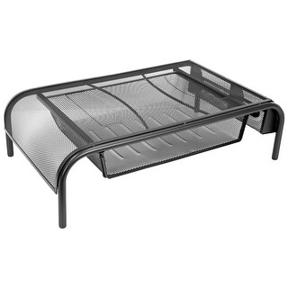 Mount-It! Metal Mesh Computer Monitor Stand 20" Wide with Drawer ...