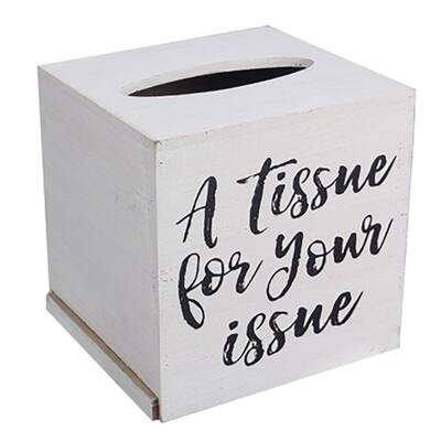 Wood "Tissue for Your Issue" Tissue Box - For Your Issue - Overstock ...