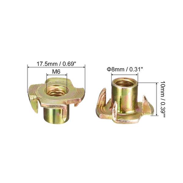 T-Nuts, Carbon Steel Tee Nuts, Threaded Insert for Wood - Bed Bath ...