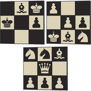 Jacob Green 'Chess Puzzle' Canvas Art (Set of 3) - Bed Bath & Beyond ...