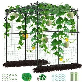 DoCred Garden Trellis for Climbing Plants, Outdoor Metal Trellis - Bed ...