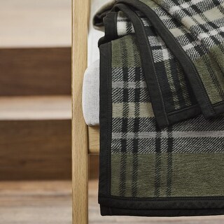 IBENA Cotton Blend Fall Inspired Plaid Throw Blanket 'Molde' - Bed Bath ...