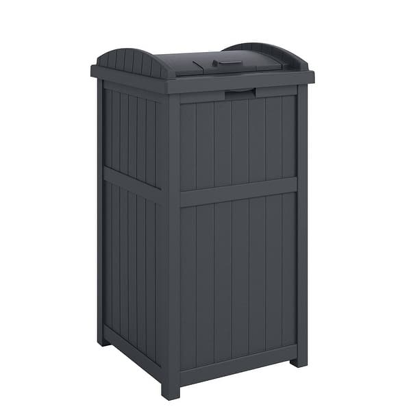 rectangular black bin