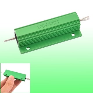 Aluminum Shell 100W Watt 50 Ohm Wirewound Power Resistor - Green - Bed ...