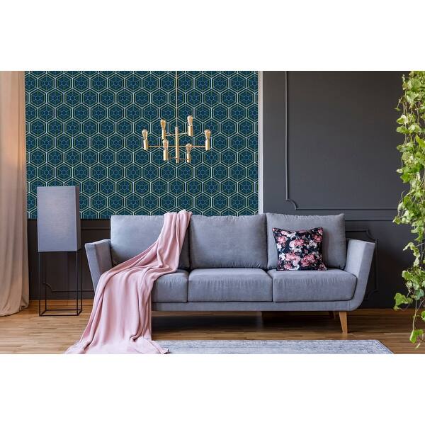 Blue Color Ceramic Tile Removable Wallpaper - 10'ft H x 24''inch W ...