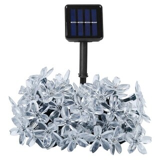 50 LED Solar Flower String Lights Outdoor Patio Decor - Bed Bath ...