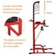 Full Body Power Tower Dip Stand Station Drawstring Push Up Rack Height ...