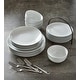 Whiteware Porcelain Buffet Plate Set Of 8 Dinnerware Petite Serving ...